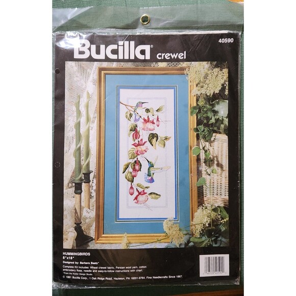 Bucilla | Other | Vintage 991 Bucilla Crewel Kit 4590 Hummingbirds 8 X ...